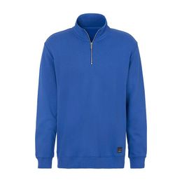 John Devin Herren Sweatshirt, Langarm, Pullover mit Rei&szlig;verschluss am Stehkragen blau S (44/46)