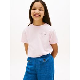 Tommy Hilfiger M&auml;dchen T-Shirt &raquo;MINI CORP T-SHIRT&laquo; in Unifarbe rosa 4 (104)