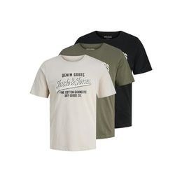 Jack & Jones Jack & Jones Herren Rundhalsshirt &raquo;JJETHAN TEE SS CREW NECK 3PK MP NOOS&laquo; Packung, 3 Stk. gr&uuml;n L