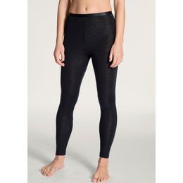 Calida Damen Calida Leggings &raquo;True Confidence&laquo; w&auml;rmend, elastisch, Feinripp-Qualit&auml;t, atmungsaktiv, weich schwarz M (44/46), N-Gr