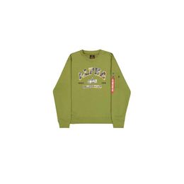 Alpha Industries Herren Sweater &raquo;College Camo Sweatshirt&laquo; gr&uuml;n XXL