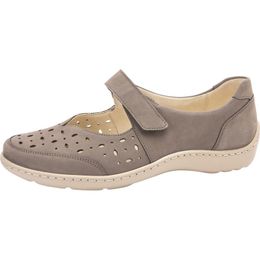 Waldl&auml;ufer Waldl&auml;ufer Damen Ballerina &raquo;HENNI&laquo; Klettschuh, Komfortschuh mit Perforation, H-Weite grau 5 (38)