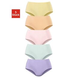 Petite Fleur Damen Petite Fleur Taillenslip 5er-Pack, aus elastischer Baumwoll-Qualit&auml;t bunt 48/50