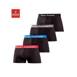 Bruno Banani Herren Boxer &raquo;Boxershorts f&uuml;r Herren&laquo; Packung, 4 Stk. mit Kontrast-Webbund schwarz S, 4 Stk.