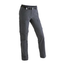 Maier Sports Damen Funktionshose &raquo;Inara slim zip&laquo; Damen Wanderhose, zipp-off Outdoor-Hose, 4 Taschen, Slim Fit grau 46, Normalgr&ouml;&szlig;en
