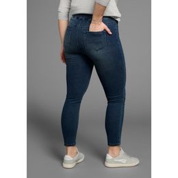 Arizona Damen Skinny-fit-Jeans &raquo;Ultra Stretch - Curve Collection&laquo; High Waist blau 42, N-Gr