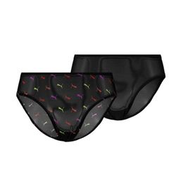 Puma Damen Puma Slip &raquo;Puma WOMEN PRINTED MESH BRIEFS&laquo; 2er Pack, mit buntem allover Print, mit Mesh-Details S