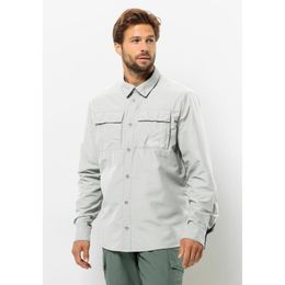 Jack Wolfskin Herren Langarmhemd &raquo;BARRIER LS SHIRT M&laquo; grau XXL (58), Normalgr&ouml;&szlig;en