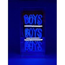 Locomocean LED-Leuchtbox ''Boys'' in Blau/ Wei&szlig; - (B)19 x (H)38 x (T)10,5 cm - 47% | Lichterketten-dekobeleuchtung