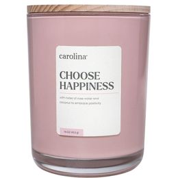 Colonial Candle Duftkerze "Choose Happiness" in Rosa - 453g - 14% | Kerzen-vasen