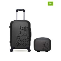 Les P'tites Bombes Les P ́tites Bombes 2tlg. Set: Hardcase-Trolley und Beautycase "Eleonor" in Schwarz - 67% | Damen-koffer-reisegepaeck