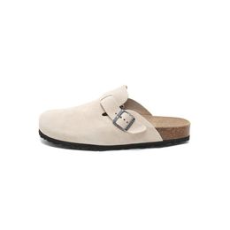 billowy Leder-Clogs in Beige - 59% | Gr&ouml;&szlig;e 45 | Herren-hausschuhe