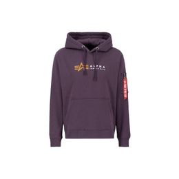 Alpha Industries Damen Hoodie &raquo;Alpha Label Hoodie&laquo; lila XL
