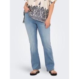 Only Carmakoma Damen Only CARMAKOMA Bootcut-Jeans &raquo;CARSALLY HW SK FLARED DNM BJ759&laquo; blau 52, L&auml;nge 32