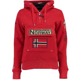 Geographical Norway Hoodie "Gymclass" in Rot - 65% | Gr&ouml;&szlig;e S | Damen-sweatshirts-jacken