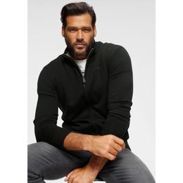 MAN'S WORLD Man's World Herren Strickjacke &raquo;neue Farben!&laquo; aus Baumwollmischung schwarz XL (56/58)