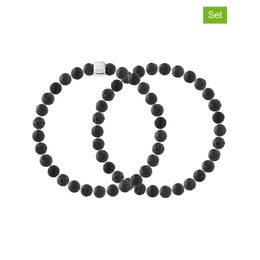 Pearline 2er-Set: Armb&auml;nder mit Edelsteinen - 76% | Schmuck