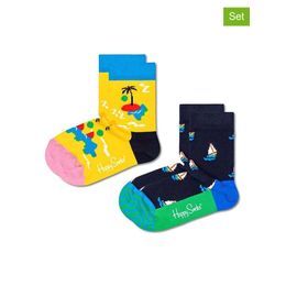 Happy Socks 2er-Set: Socken "Island in the sun" in Bunt - 65% | Gr&ouml;&szlig;e 24-26 | Babysocken-strumpfhosen