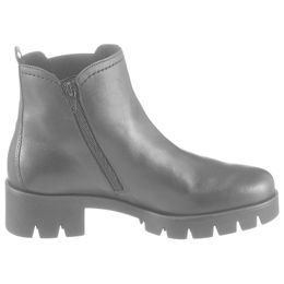 Gabor Damen Chelseaboots , Plateau, Herbstboots, Stiefelette mit angesagter Profilsohle schwarz 38,5