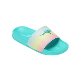 Kangaroos Pantoletten "K-Slide Shine" in T&uuml;rkis/ Bunt - 35% | Gr&ouml;&szlig;e 37 | Clogs-pantoletten-kinder