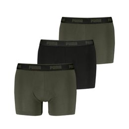 Puma Herren Puma Boxershorts &raquo;Puma MEN EVERYDAY BASIC BOXERS 3P&laquo; 3er Pack, Komfortabler elastischer Logobund gr&uuml;n XL