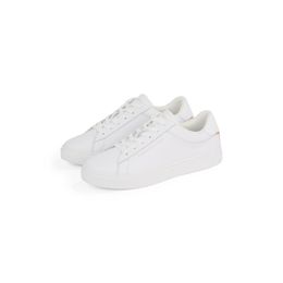 Tommy Hilfiger Damen Plateausneaker &raquo;ESSENTIAL COURT SNEAKER&laquo; , Freizeitschuh, Halbschuh, Schn&uuml;rschuh mit Logoschriftzug wei&szlig; 39