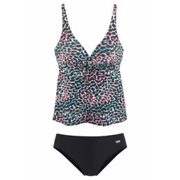 Venice Beach Damen B&uuml;gel-Tankini mit gemustertem Print schwarz 52, Cup E