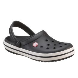 Crocs Damen Clog &raquo;Crocband&laquo; Sommerschuh, Gartenschuh, Poolslides, mit farbiger Laufsohle schwarz-wei&szlig; 38