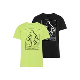 Kidsworld Jungen Kidsworld T-Shirt &raquo;2er Pack Shirts mit Basketball-Print&laquo; Packung, 2, sportlicher Stil, Kurzarm, bedruckt, aus Baumwolle 92/98