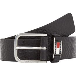 Tommy Jeans Herren Lederg&uuml;rtel &raquo;TJM SCANTON TEXTURE 3.5 cm breit&laquo; Gr&ouml;&szlig;enverstellbar schwarz