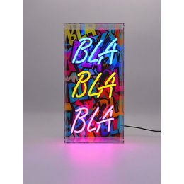 Locomocean LED-Leuchtbox ''Bla Bla Bla'' in Blau/ Gelb/ Pink - (B)19 x (H)38 x (T)10,5 cm - 47% | Lichterketten-dekobeleuchtung