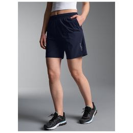 TRIGEMA Damen Jerseyhose &raquo;TRIGEMA Sport-Shorts mit Innenslip aus Netz&laquo; blau L, US-Gr&ouml;&szlig;en