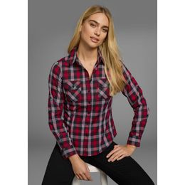 Arizona Damen Karobluse L&auml;ssiger-Holzf&auml;ller-Look rot 36