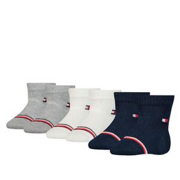 Tommy Hilfiger M&auml;dchen Socken &raquo;TH BABY SOCK 6P ECOM&laquo; 6er-Pack, mit ikonischen Streifenakzenten wei&szlig; 15-18