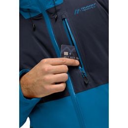 Maier Sports Herren Funktionsjacke &raquo;Metor Move M&laquo; Herren Outdoorjacke, wasserdicht, RV-Taschen, Kapuze blau 48