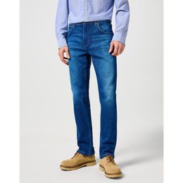 Wrangler Herren Straight-Jeans &raquo;GREENSBORO FREE TO STRETCH&laquo; Free to stretch material blau 32, L&auml;nge 30