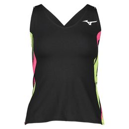 Mizuno Funktionstop in Schwarz/ Pink/ Gr&uuml;n - 55% | Gr&ouml;&szlig;e S | Damen-outdoor-tops-shirts