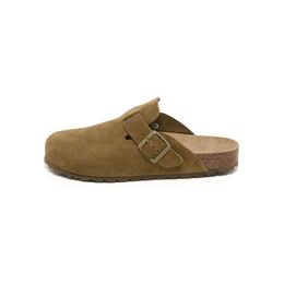 billowy Leder-Clogs in Oliv - 59% | Gr&ouml;&szlig;e 37 | Damen-pantoletten