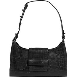 Burkely Leder-Schultertasche "Casual Carly" in Schwarz - (B)24 x (H)13 x (T)6 cm - 69% | Damen-taschen