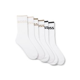 BOSS Herren BOSS Businesssocken &raquo;6P QS Stripe CC&laquo; Packung, 6er, 6 Paar tlg. mit BOSS Schriftzug 39-42