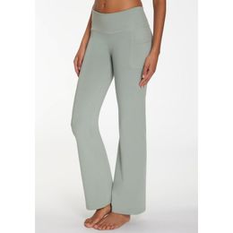 active by Lascana Lascana Active Damen LASCANA ACTIVE Jazzpants mit Handytasche, Loungewear gr&uuml;n 32/34, N-Gr