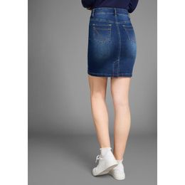 Arizona Damen Jeansrock &raquo;Ultra-Stretch&laquo; extra eng geschnitten blau 34