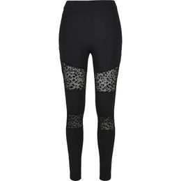 Urban Classics Damen Urban Classics Leggings &raquo; Damen Ladies Flock Lace Inset Leggings&laquo; XS, US-Gr&ouml;&szlig;en