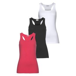 Eastwind Damen Tanktop Packung, 3er-Pack, 3 Stk. H&uuml;ftlanger Schnitt im 3er-Pack bunt 44/46