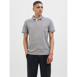 Jack & Jones Jack & Jones Damen Poloshirt &raquo;JJEPAULOS POLO SS NOOS&laquo; Baumwolle, slim fit grau M