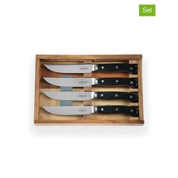 Stoneline 4er-Set: Steakmesser in Schwarz - (L)23,2 cm - 62% | Kuechenhelfer