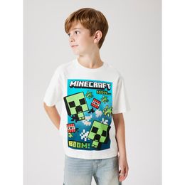 name it Jungen T-Shirt &raquo;NKMMUS f&uuml;r Jungen mit Minecraft-Print und elastischem Bund&laquo; regular fit, Jersey, Rundhals, Print 146 (152)