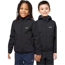 Jack Wolfskin Softshelljacke "Fourwinds" in Schwarz - 23% | Gr&ouml;&szlig;e 116 | Kinder-outdoor-jacken