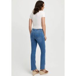 Wonderjeans Damen wonderjeans Bootcut-Jeans Figurbetonte Form mit leicht ausgestelltem Bein 46, L&auml;nge 30