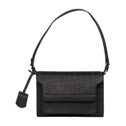 Burkely Leder-Schultertasche "Casual Cayla" in Schwarz - (B)23 x (H)15,5 x (T)9 cm - 68% | Damen-taschen